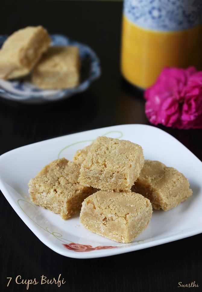 7 Cups Burfi Recipe Easy Burfi Recipe With Besan How To Make Barfi