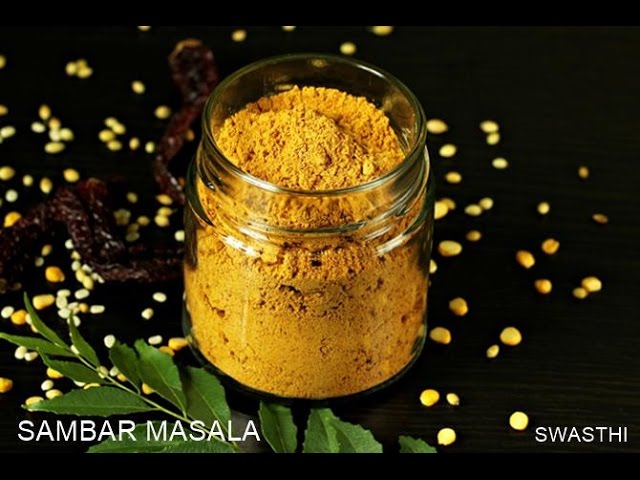 Sambar masala powder recipe | How to make sambar powder or podi